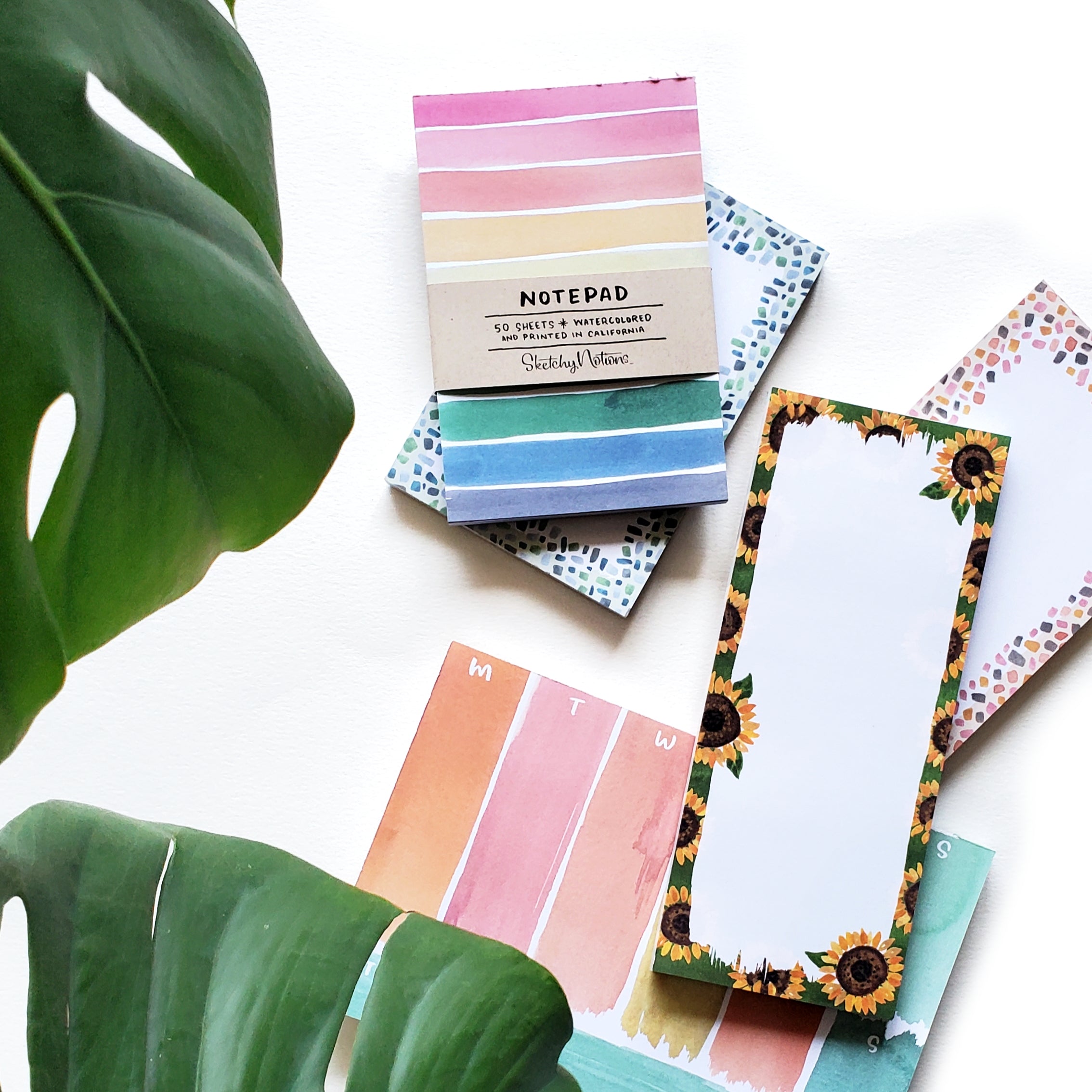 Watercolor Illustrated Notepads with 50 Sheets – Sketchy Notions