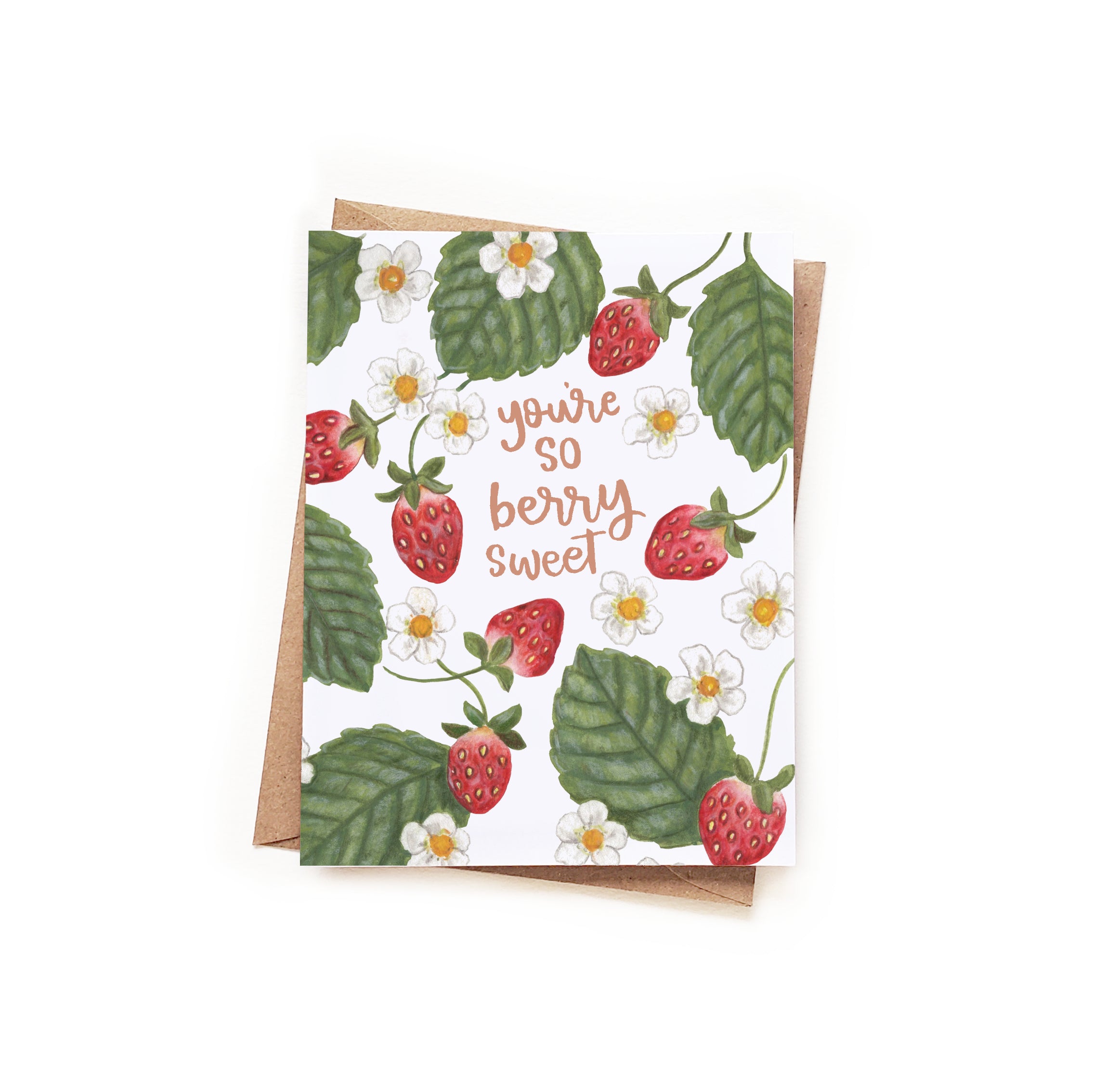 You're So Berry Sweet Strawberries Card Unique Strawberry Valentine ...