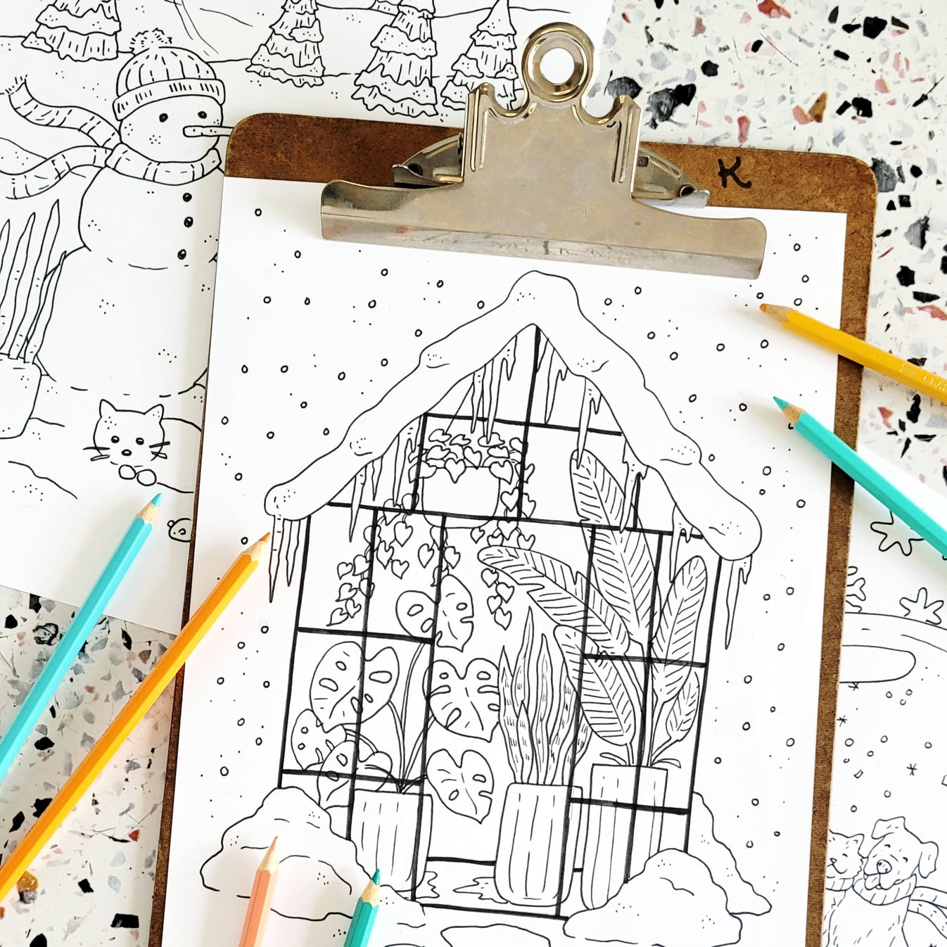 Winter Wonderland Coloring Pages | Printable Download Set of 3 ...