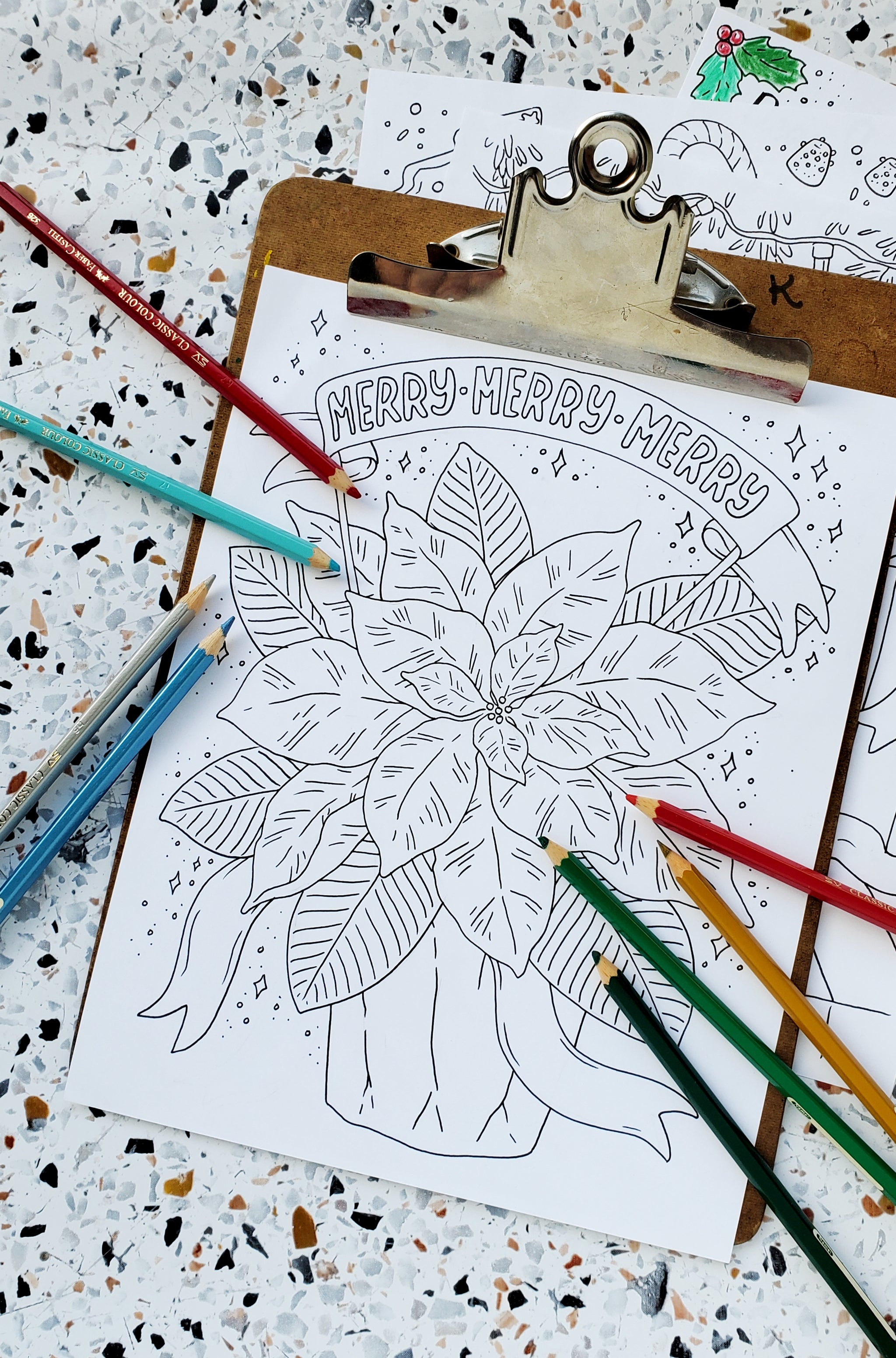 Printable Christmas Coloring Pages – Sketchy Notions
