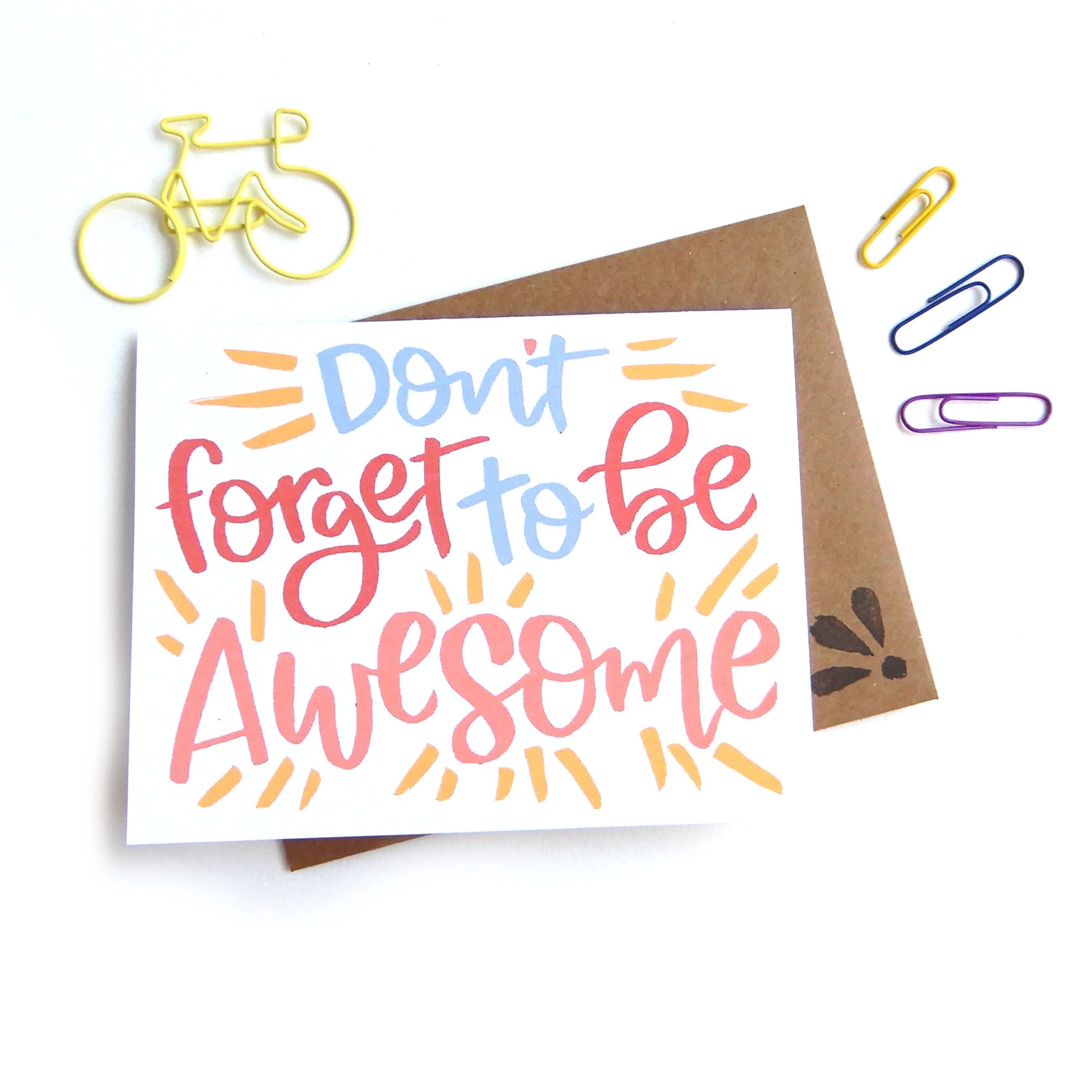 Don't Forget to be Awesome Card – Sketchy Notions