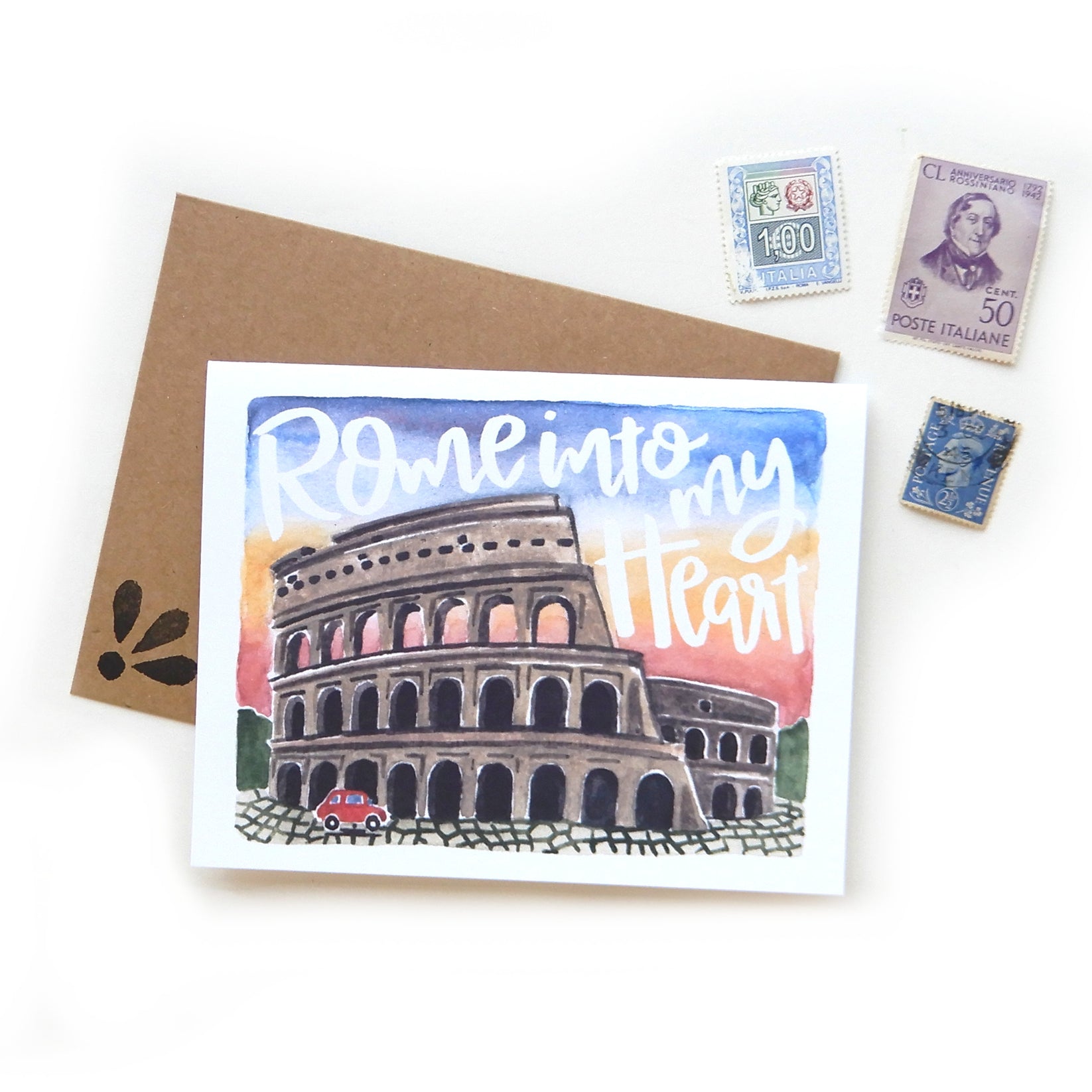 Rome Into My Heart Card – Sketchy Notions