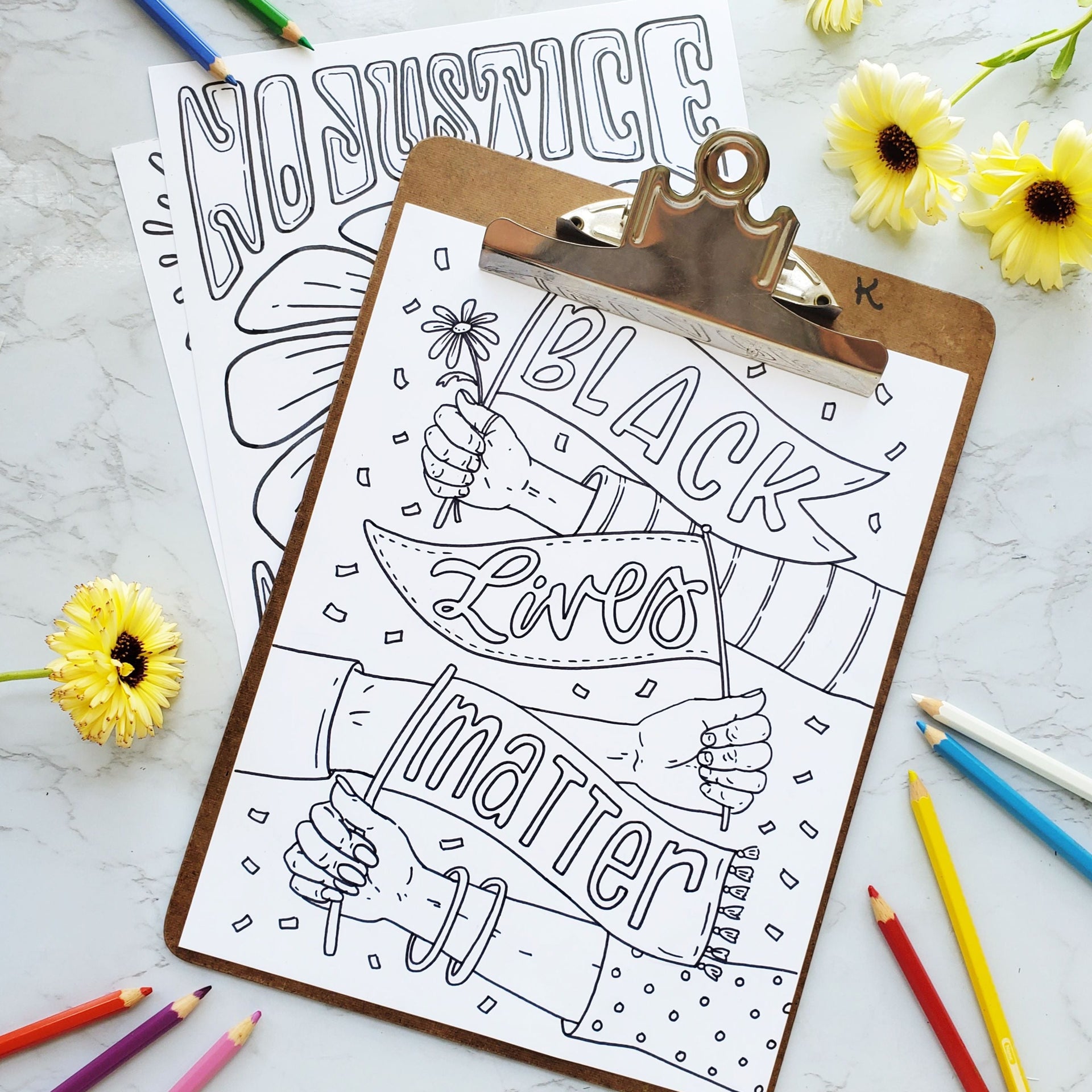 black lives matter coloring pages