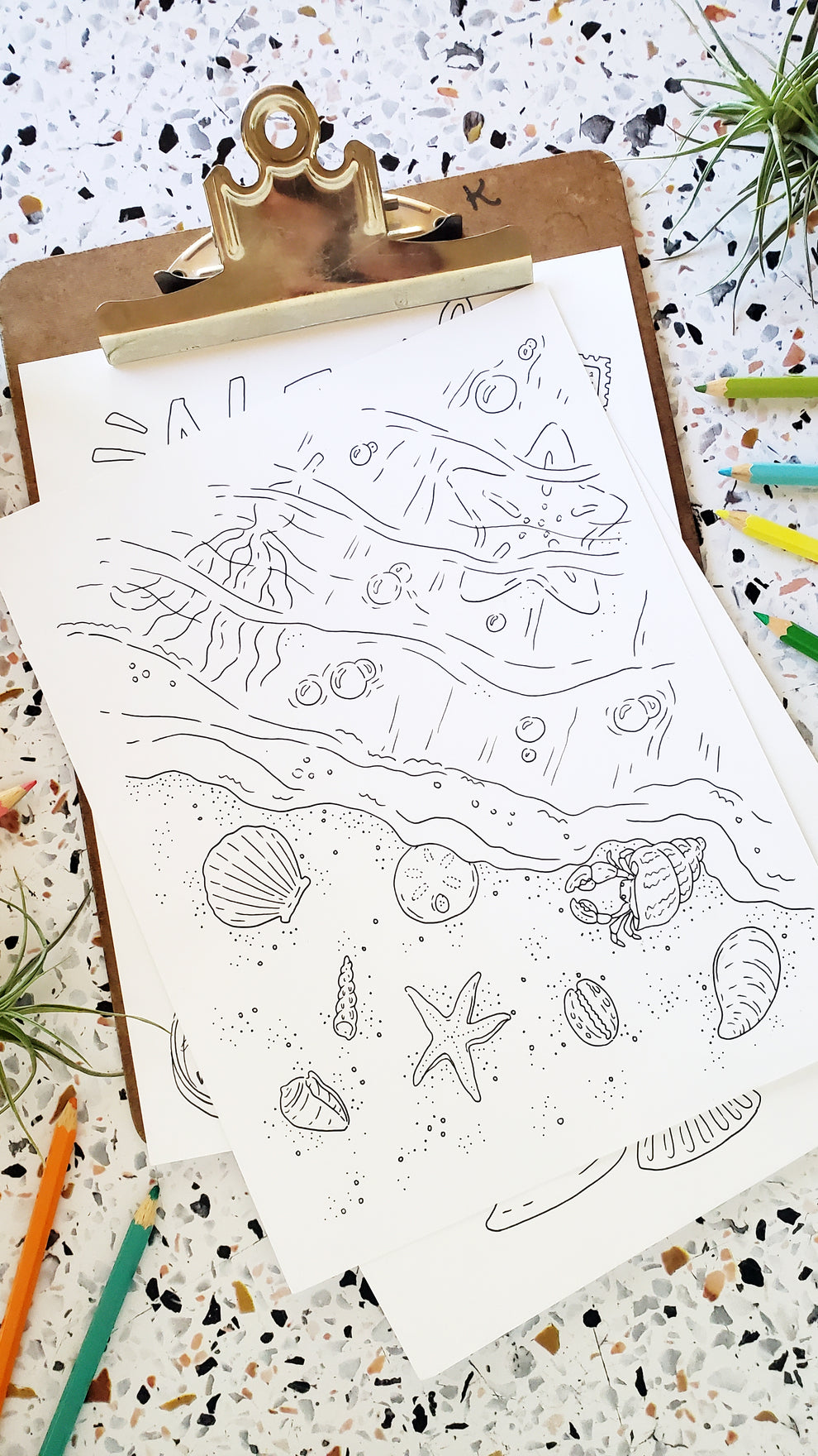 Summer Vacation Coloring Pages – Sketchy Notions