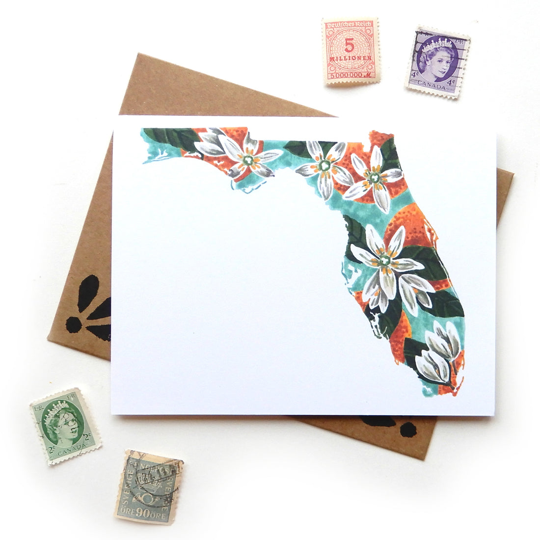 Florida Orange Blossom Card – Sketchy Notions