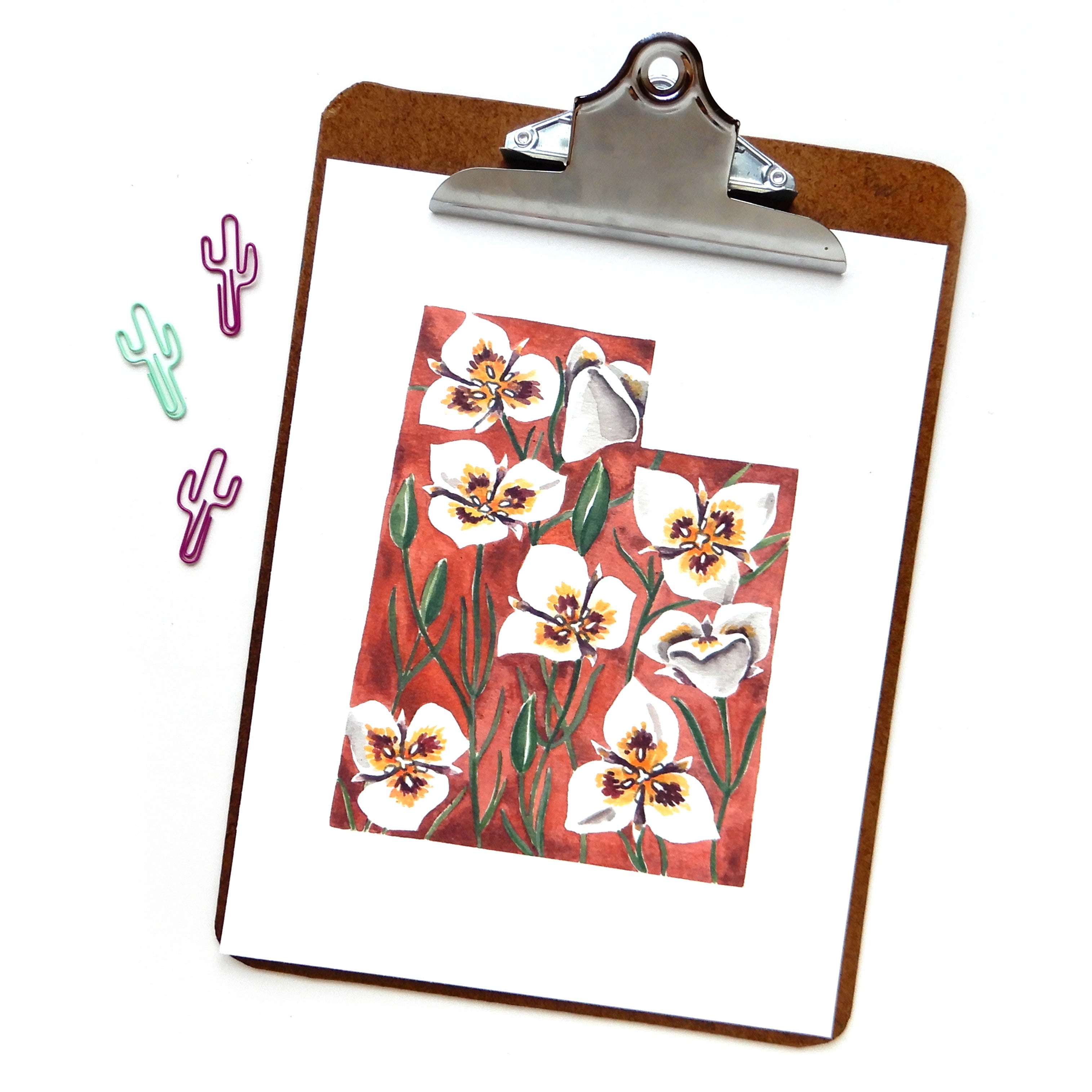 Utah Sego Lily Print – Sketchy Notions